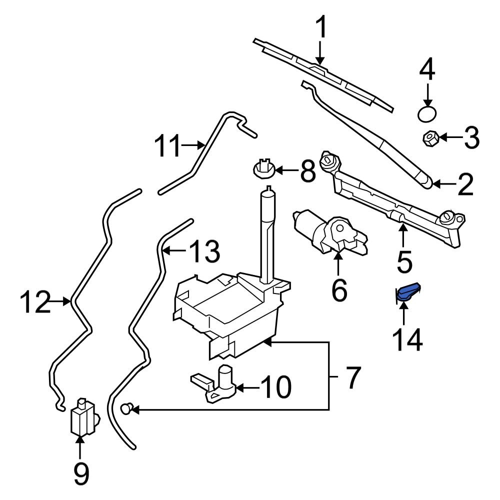 Hyundai OE 986302B000 - Front Windshield Washer Nozzle