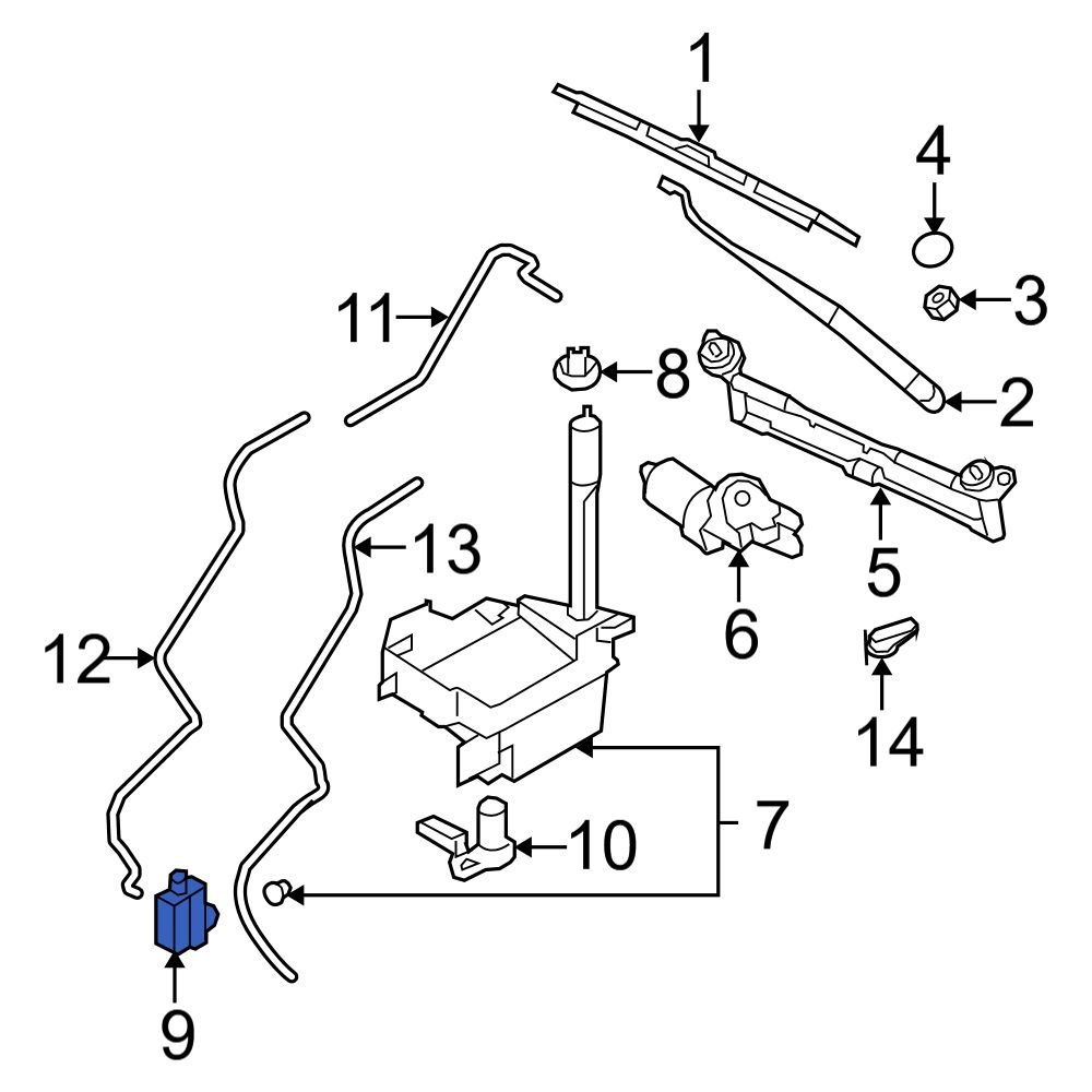 Hyundai OE 985102J500 - Windshield Washer Pump