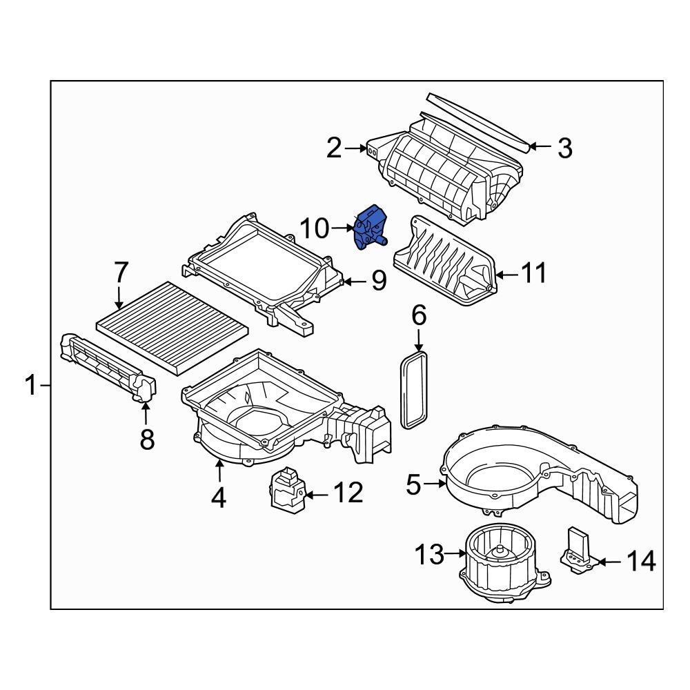 Hyundai OE 971621UAA0 - HVAC Air Adjustment Control Motor