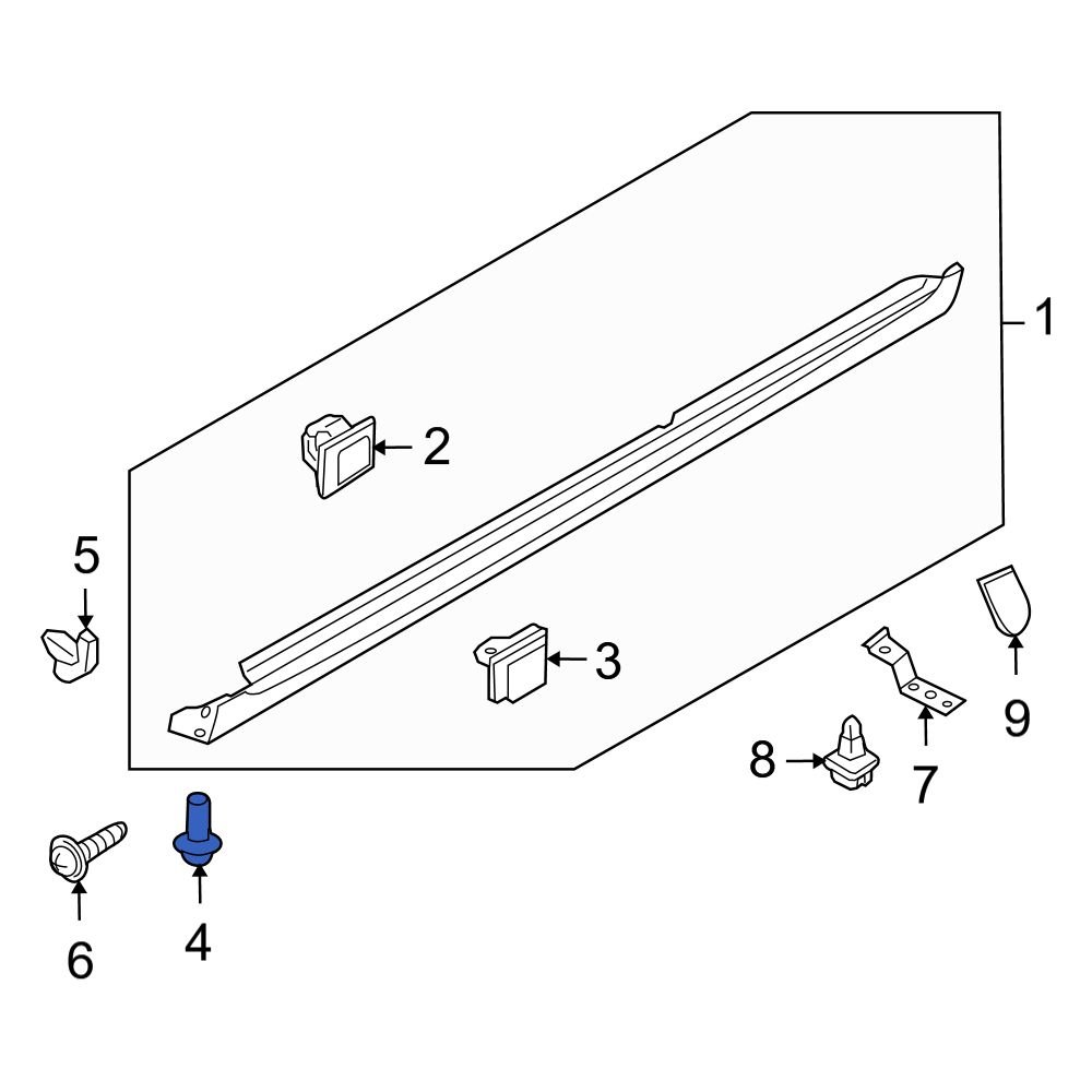 Hyundai OE 877562E000 - Front Door Molding Clip
