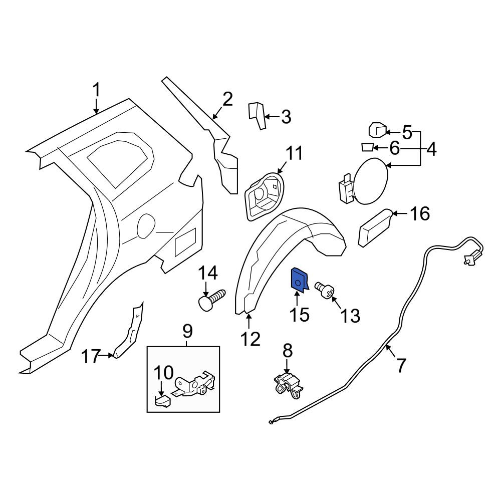 Hyundai OE 8682526000 - Fender Liner Grommet