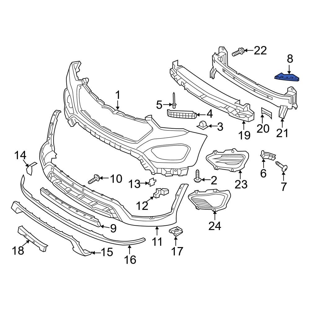 Hyundai OE 865512W000 - Front Left Bumper Cover Stay