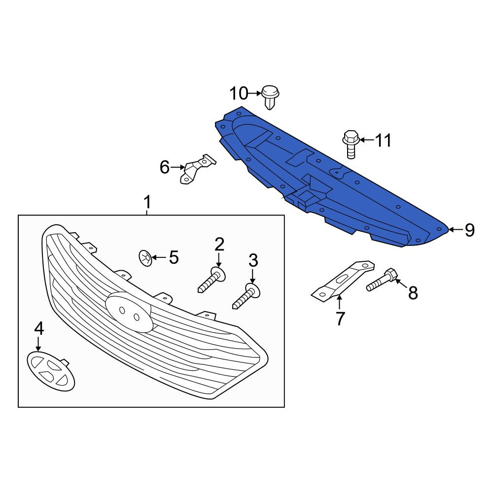 Hyundai OE 86390S2000 - Front Radiator Support Access Cover