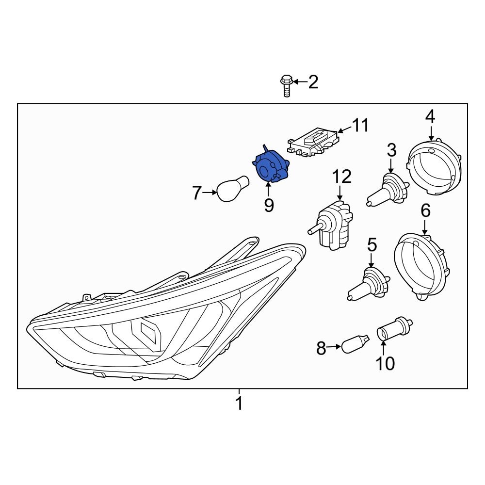 Hyundai OE 921663K000 - Front Turn Signal Light Socket