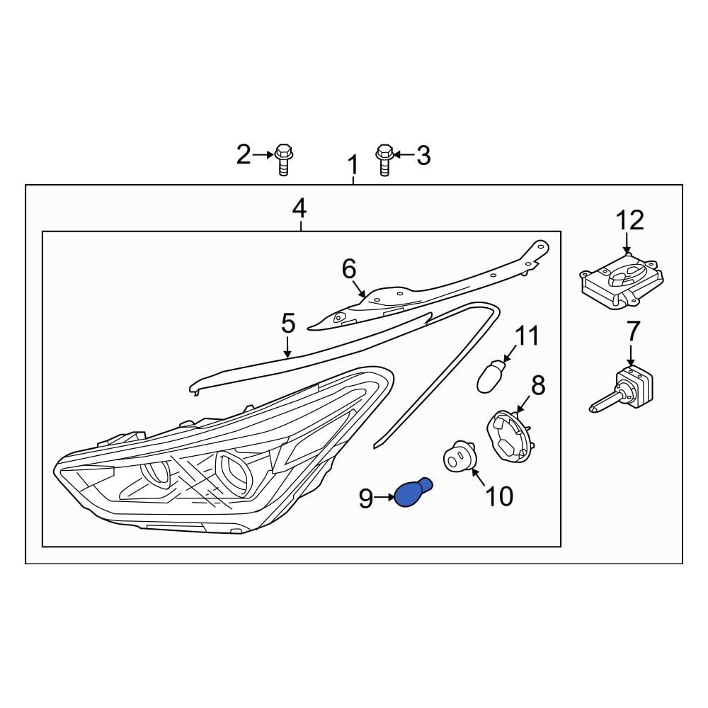 Hyundai OE 1864221007L - Rear Tail Light Bulb