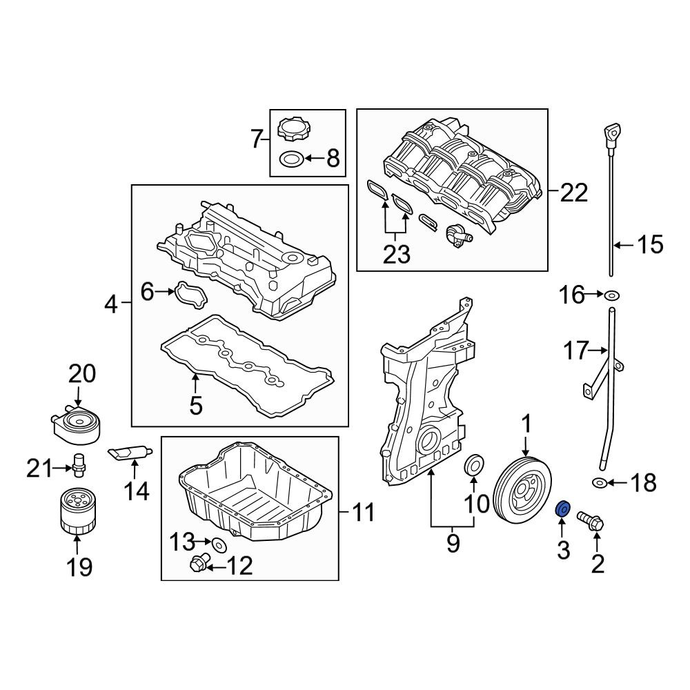Hyundai OE 2312632021 - Engine Harmonic Balancer Washer
