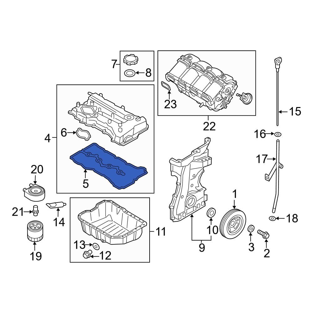 Hyundai OE 224412GGB0 - Engine Valve Cover Gasket