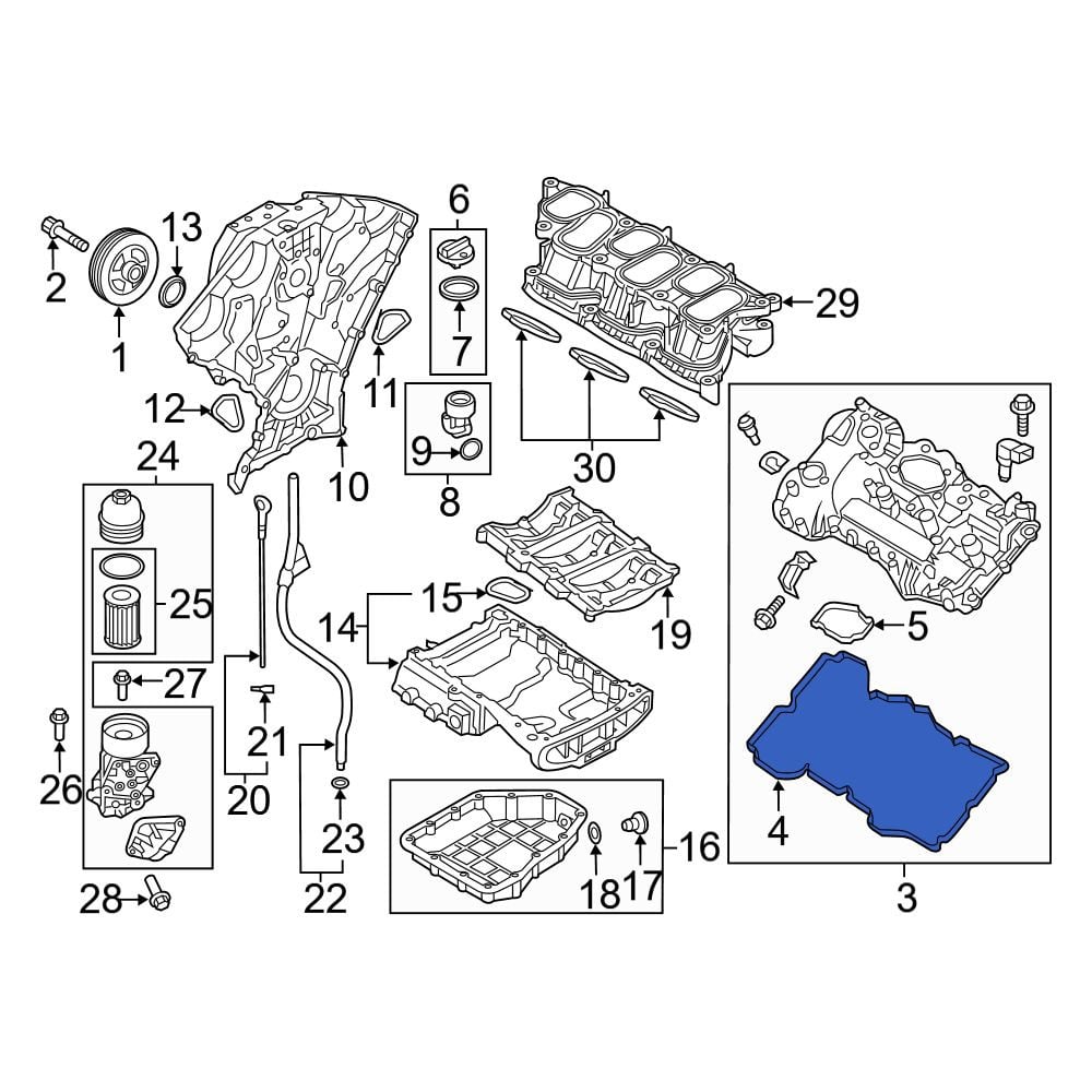 Hyundai OE 224413CGA1 - Right Engine Valve Cover Gasket