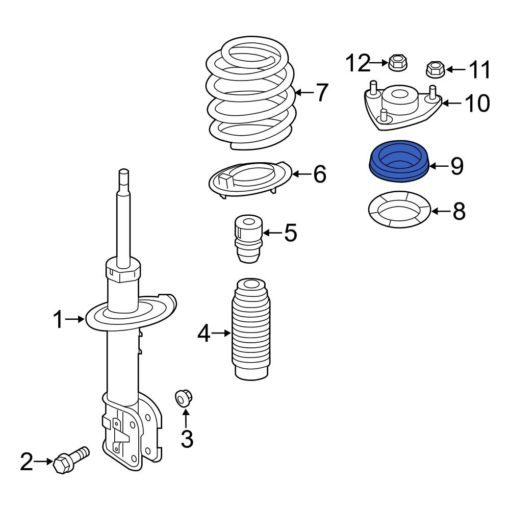 Hyundai OE 546123S050 - Front Suspension Strut Bearing
