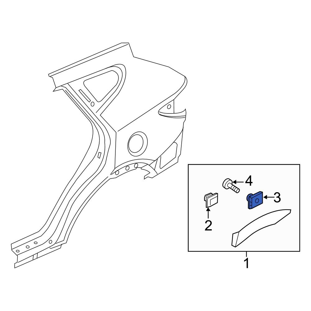 Hyundai OE 877562J000 - Door Molding Nut