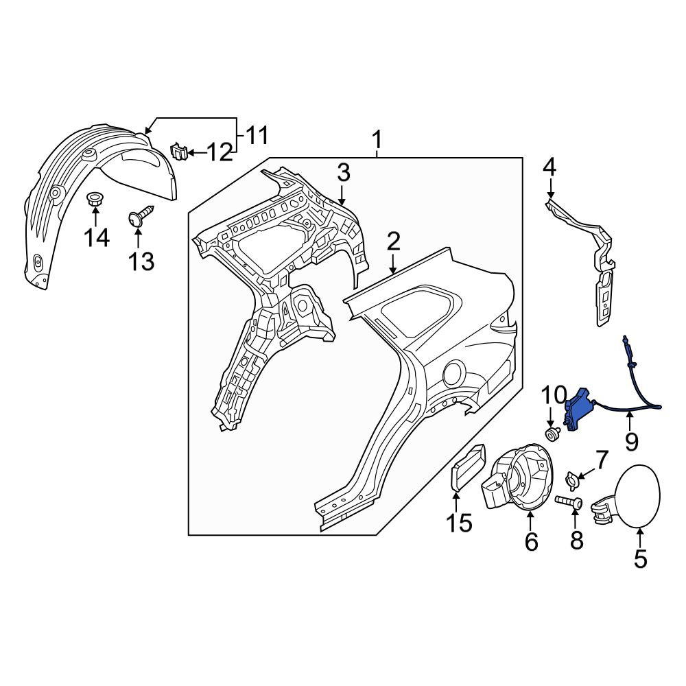 Hyundai OE 81590B8000 - Rear Fuel Filler Door Lock Actuator