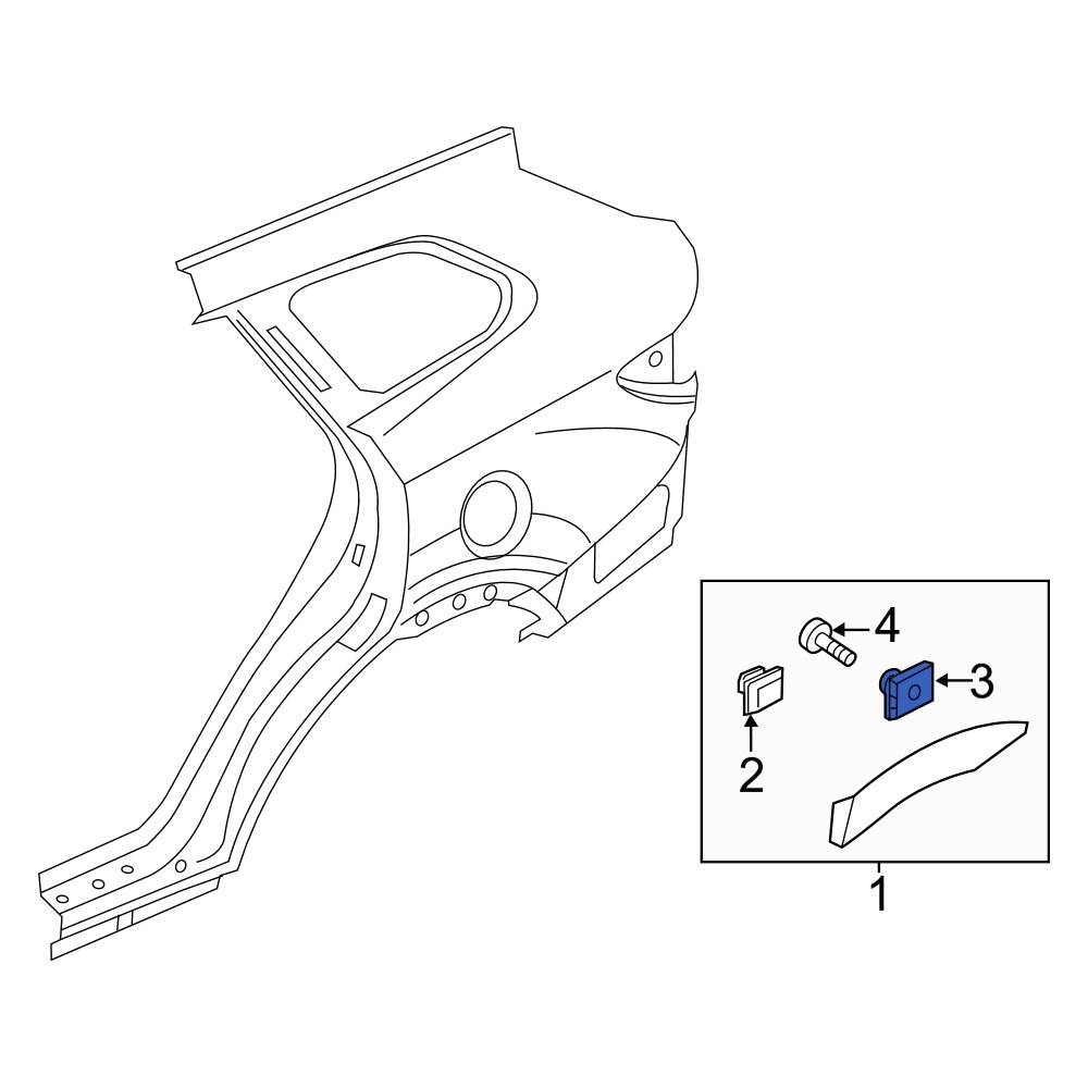 Hyundai OE 877562J000 - Door Molding Clip