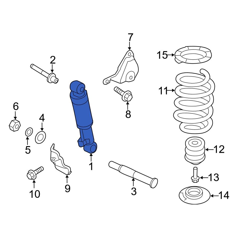 Hyundai OE 55307S2300 - Rear Suspension Shock Absorber