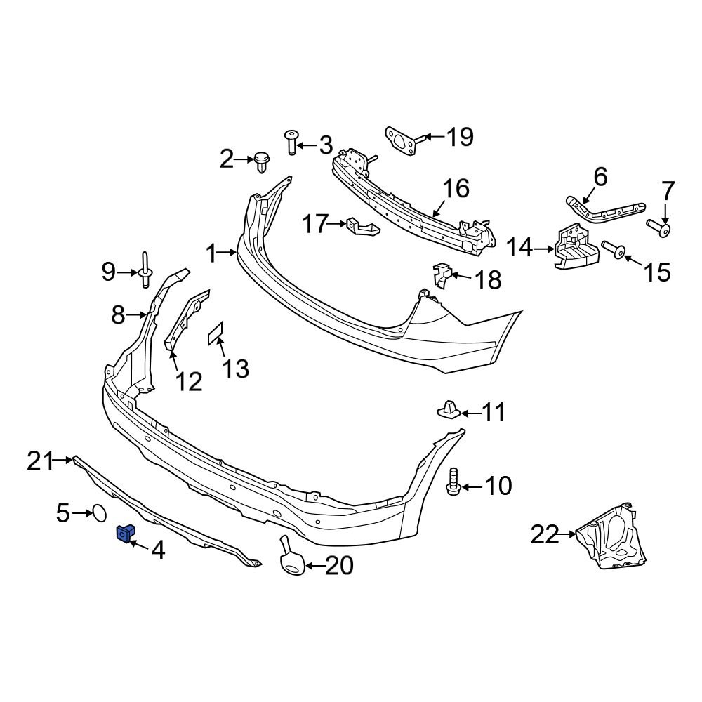 Hyundai OE 866253S000 - Bumper Cover Nut