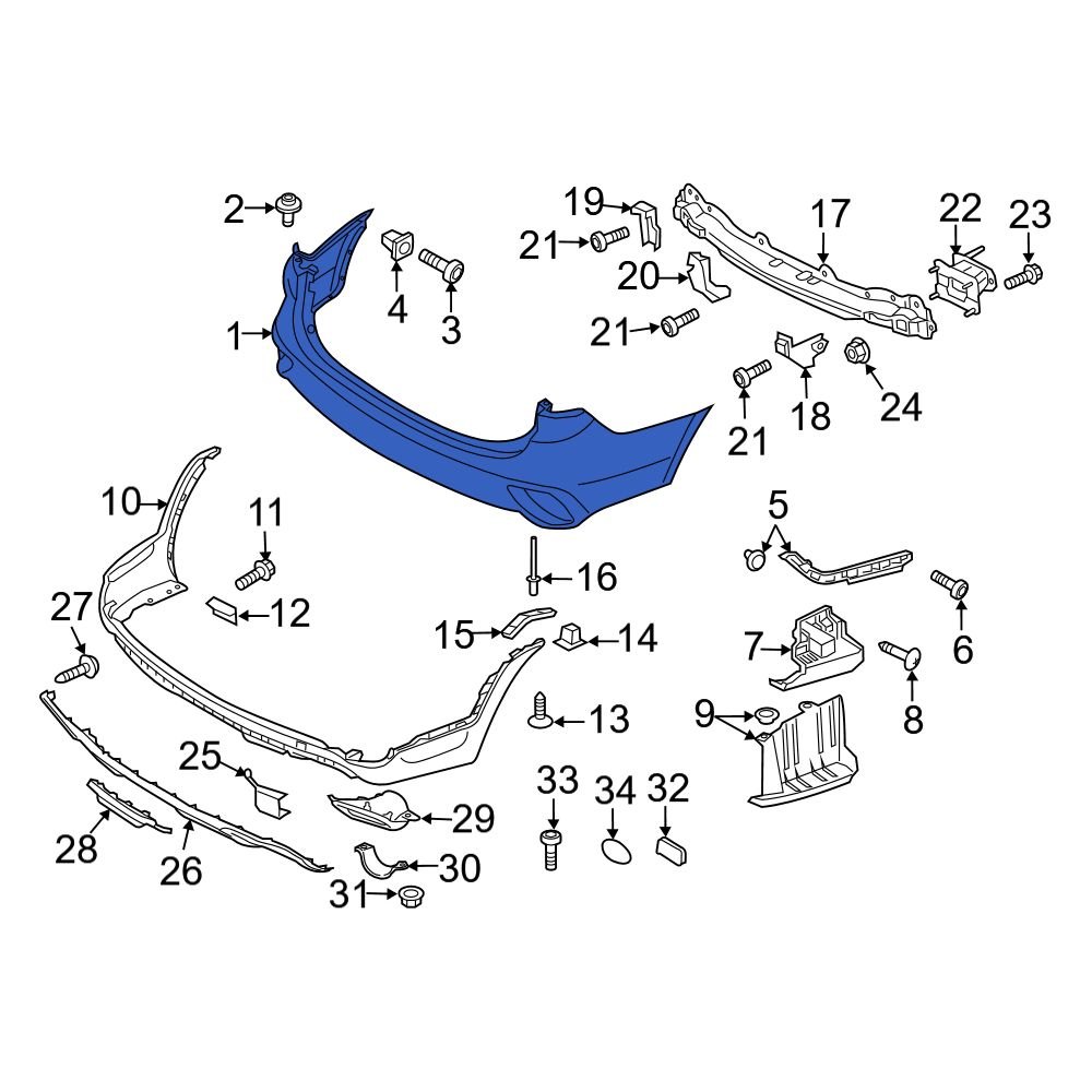 Hyundai OE 86512S2000 - Front Lower Bumper Cover