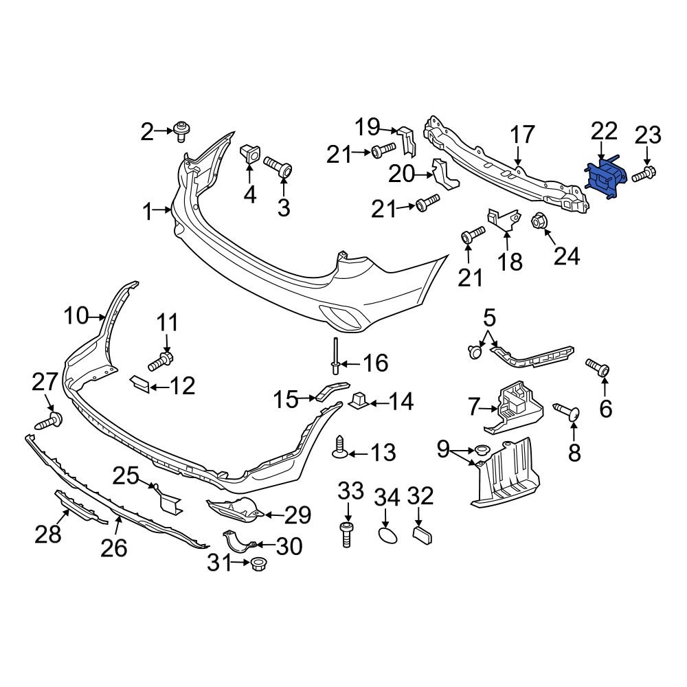 Hyundai OE 86648S2000 - Right Bumper Impact Bar Bracket