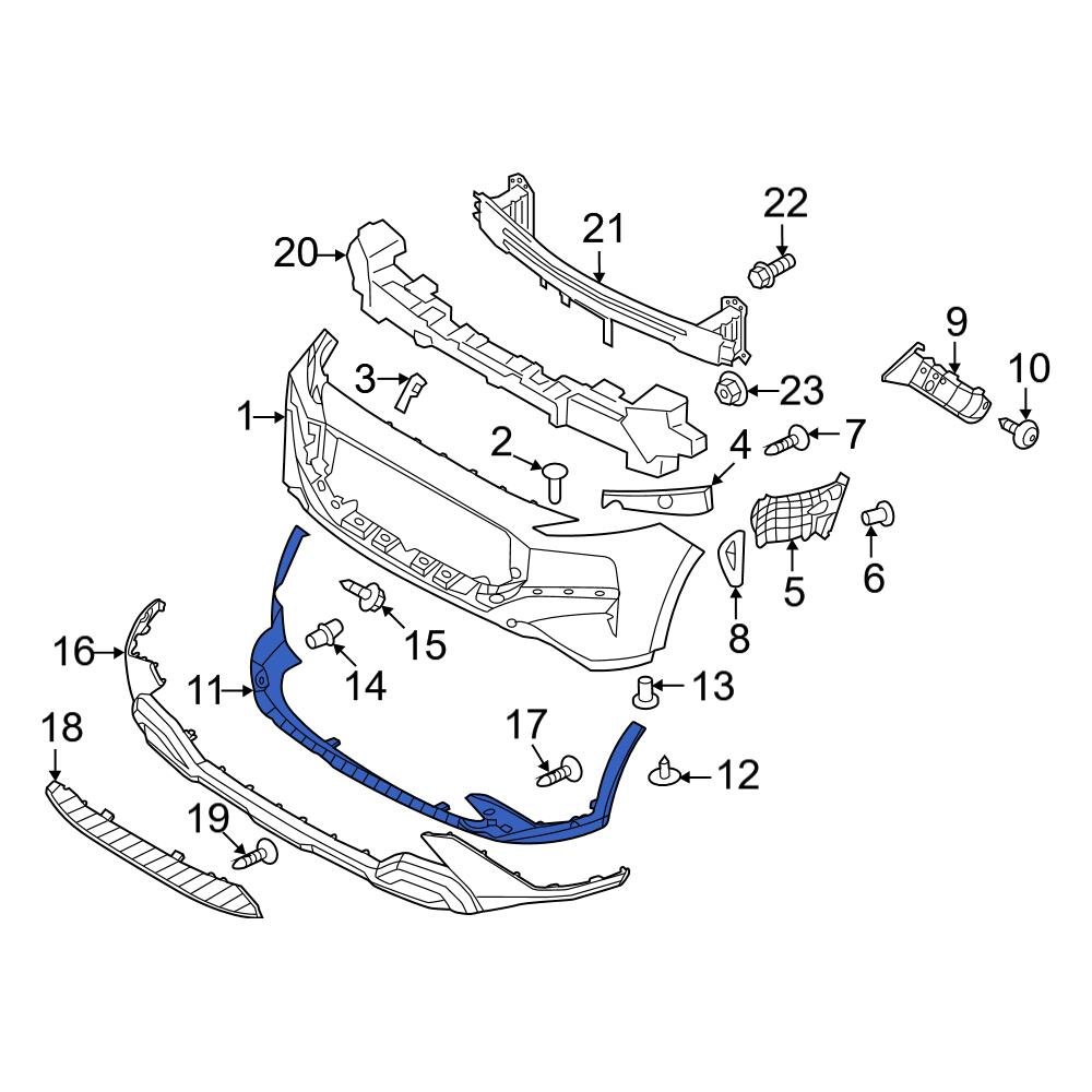 Hyundai OE 86512S2500 - Front Lower Bumper Cover
