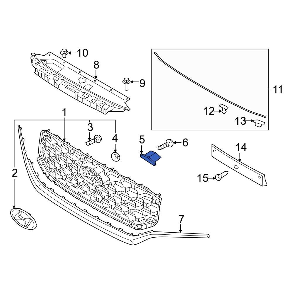 Hyundai OE 86355S2500 - Grille Bracket