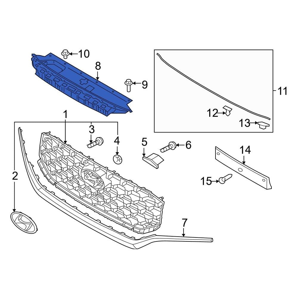 Hyundai OE 86390S2500 - Front Radiator Support Access Cover