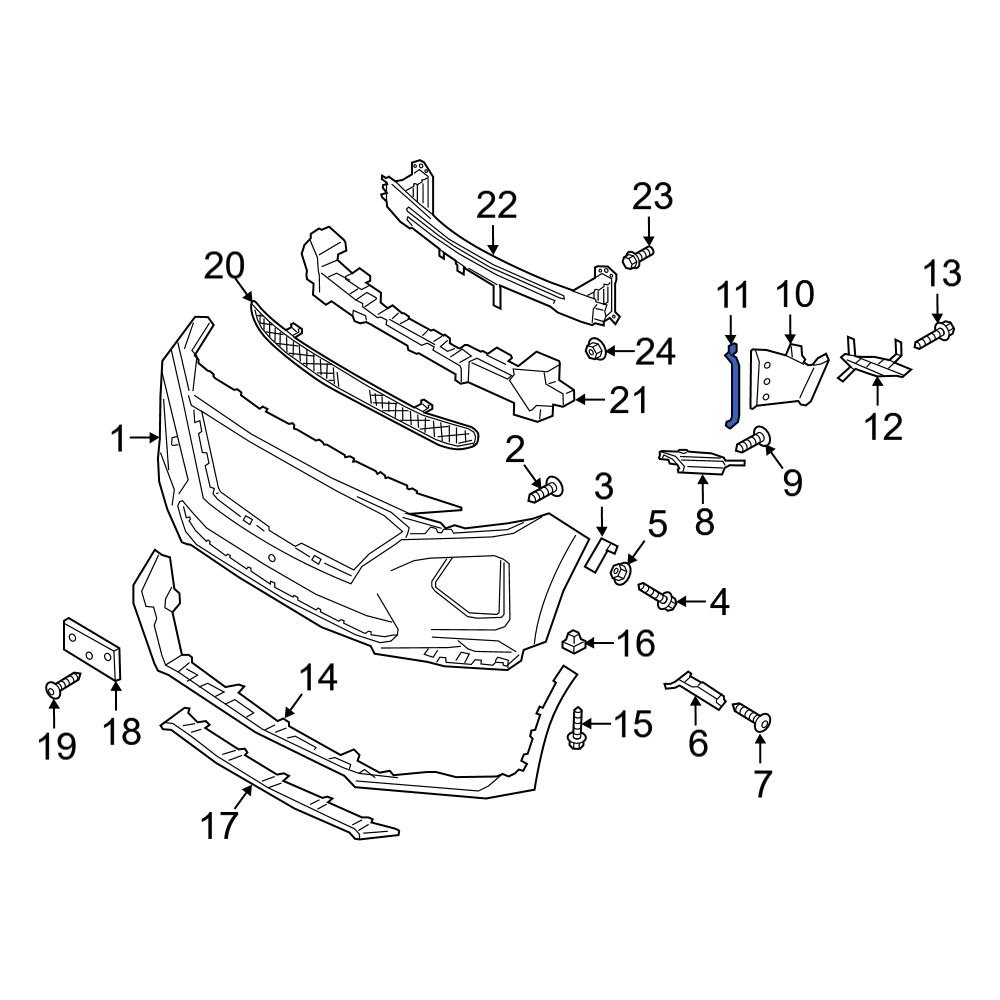 Hyundai OE 86595S2000 - Front Left Bumper Trim