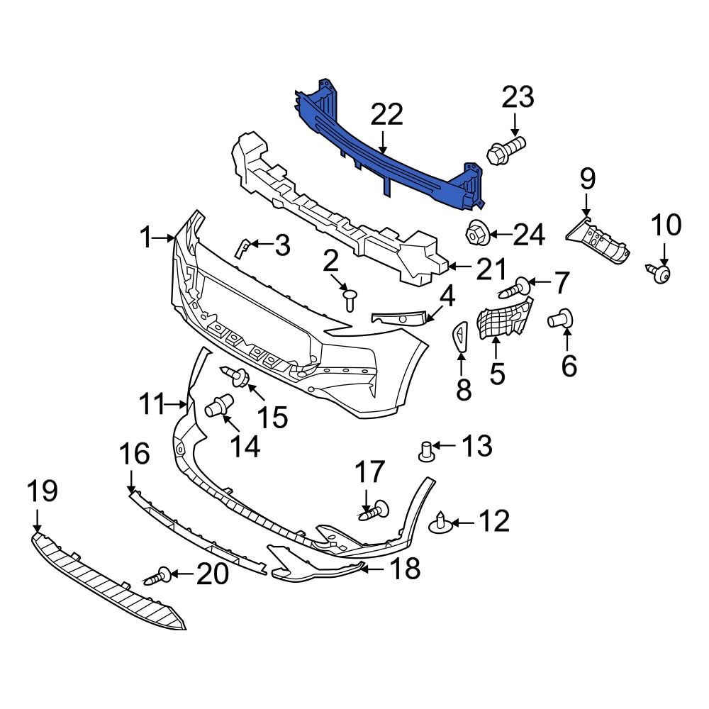 Hyundai OE 64900R5000 - Front Bumper Impact Bar