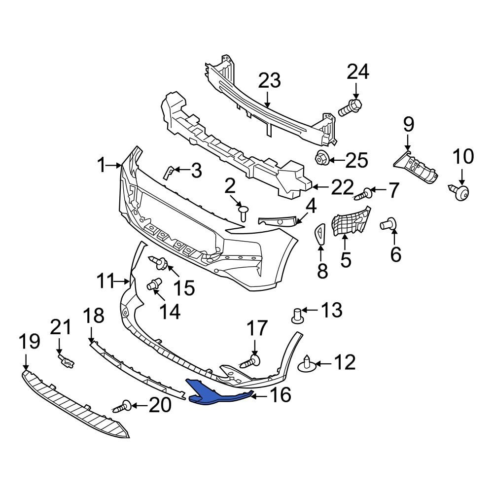 Hyundai OE 86579S1600 - Front Right Bumper Trim