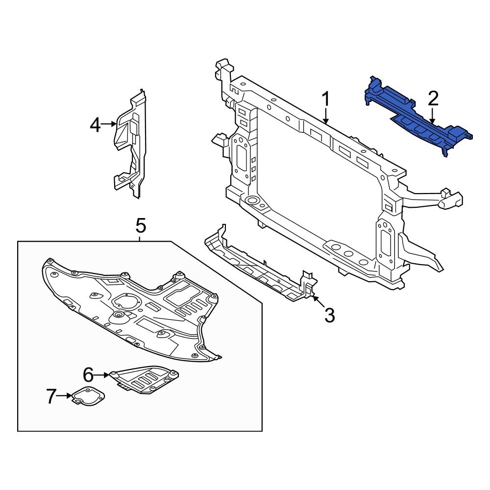 Hyundai OE 29135CL000 - Front Radiator Support Air Duct