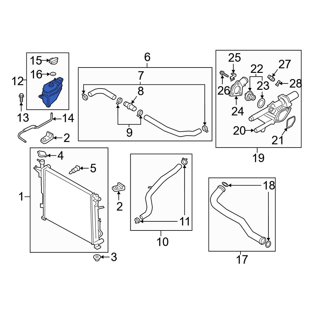 Hyundai OE 25430S1000 - Engine Coolant Reservoir