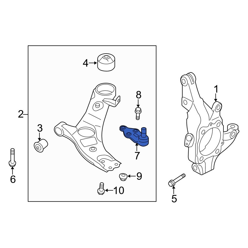 Hyundai OE 545303S100 - Front Suspension Ball Joint
