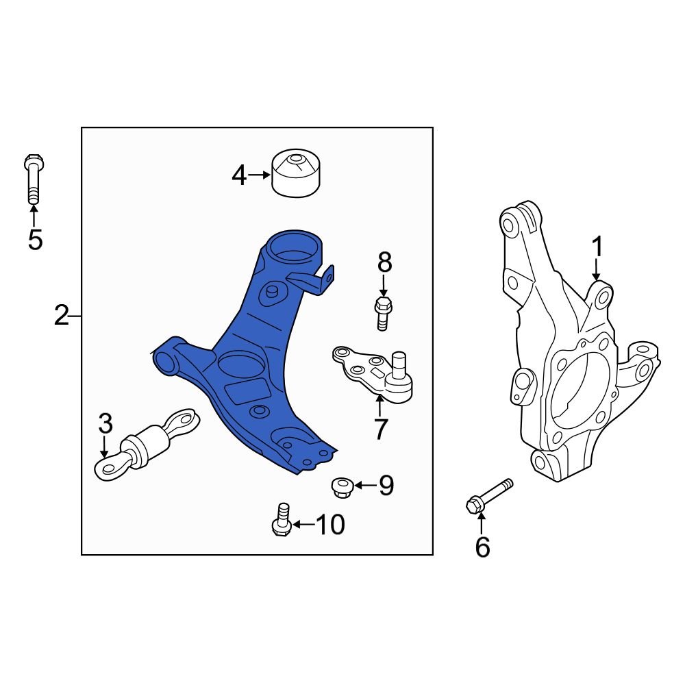 Hyundai OE 54500S1AA0 - Front Left Suspension Control Arm