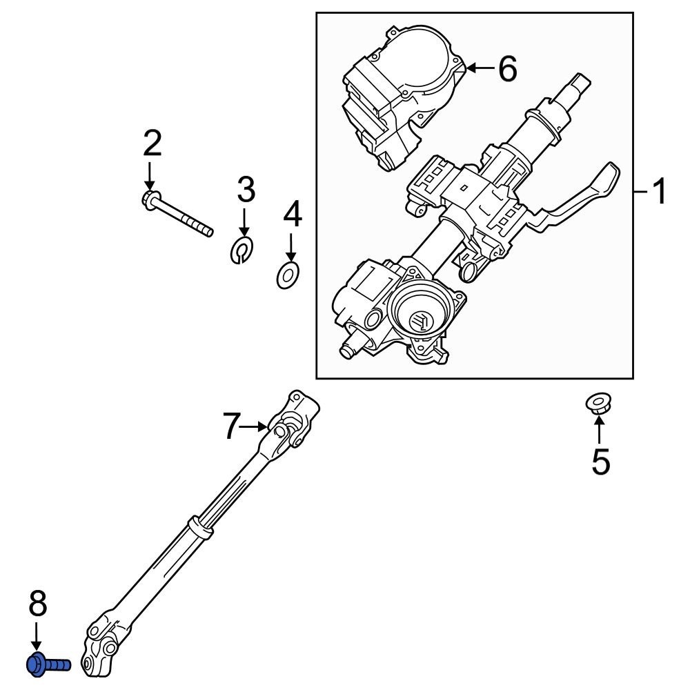 Hyundai OE 564152H000 - Lower Steering Shaft Bolt
