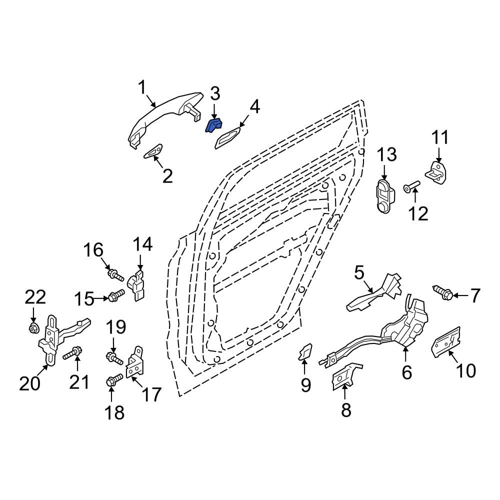 Hyundai OE 82662S1000 - Front Right Outer Exterior Door Handle Cover
