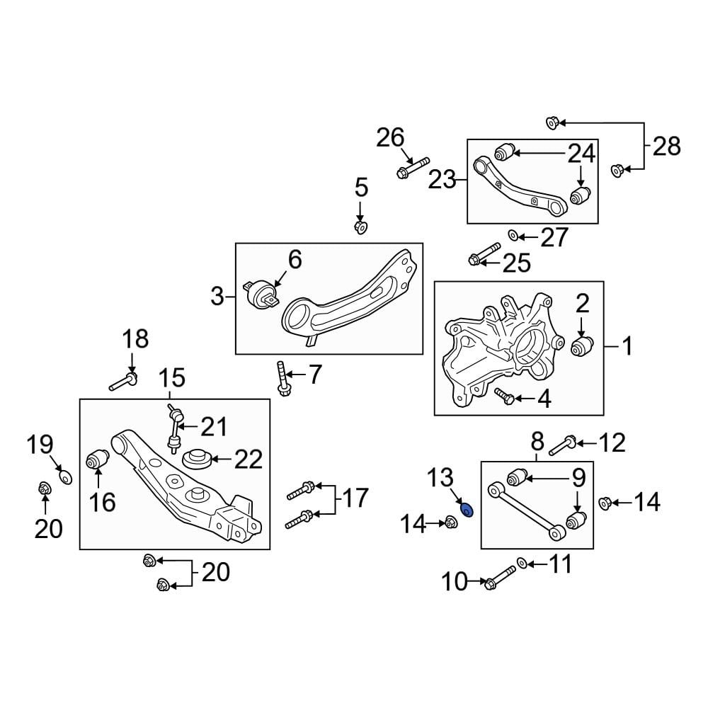 Hyundai OE 552603M000 - Lateral Arm Bolt
