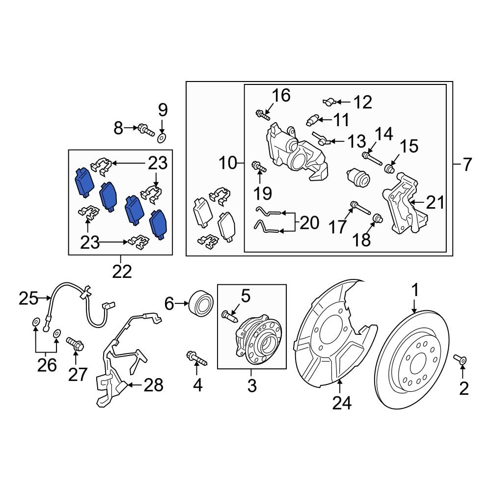Hyundai OE 58302S1A30 - Rear Disc Brake Pad Set