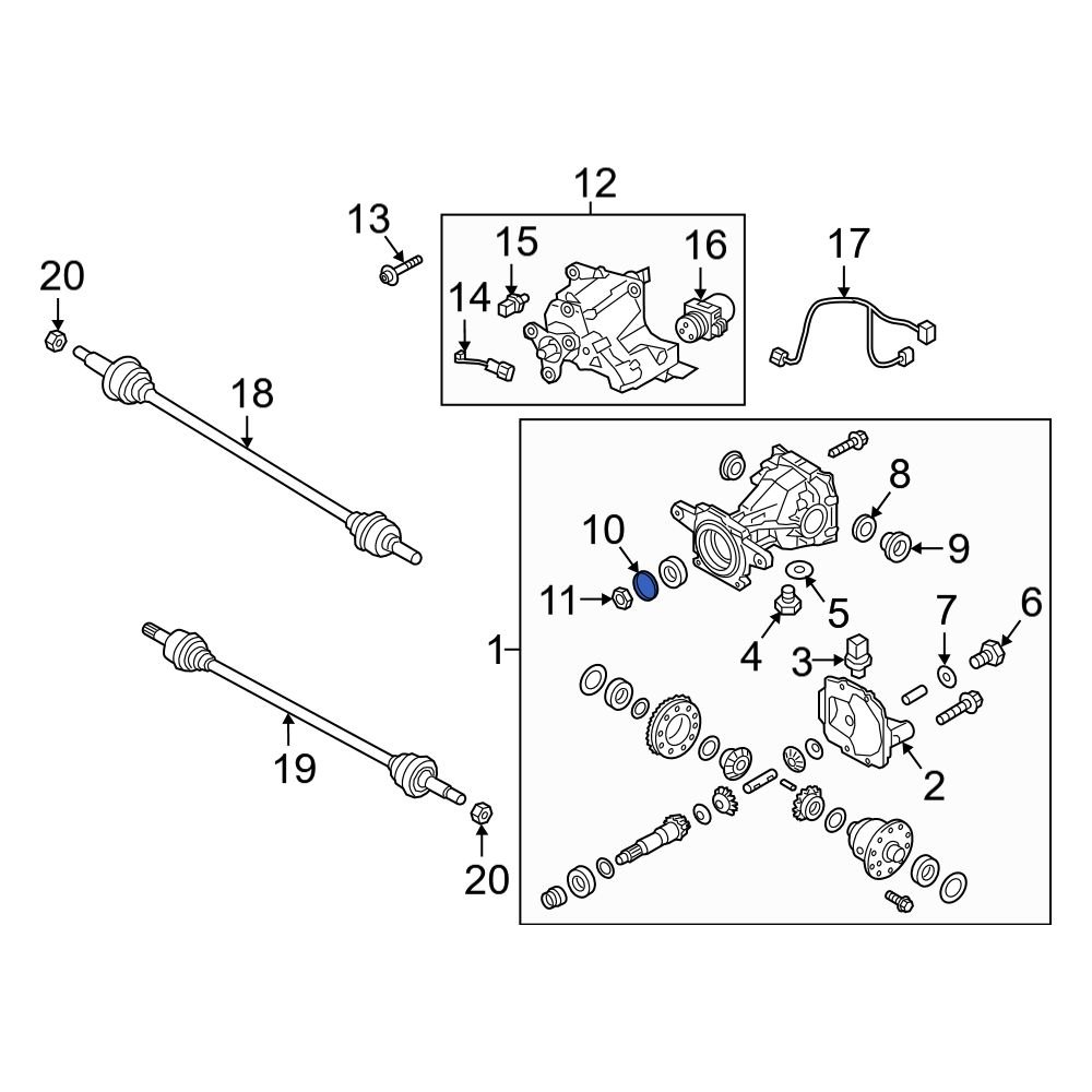 Hyundai OE 5305039100 - Rear Differential Pinion Seal