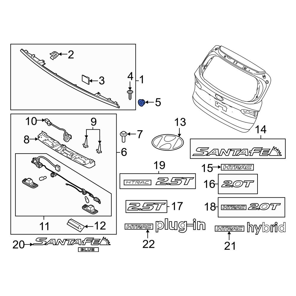 Hyundai OE 873131C000 - Tail Light Nut