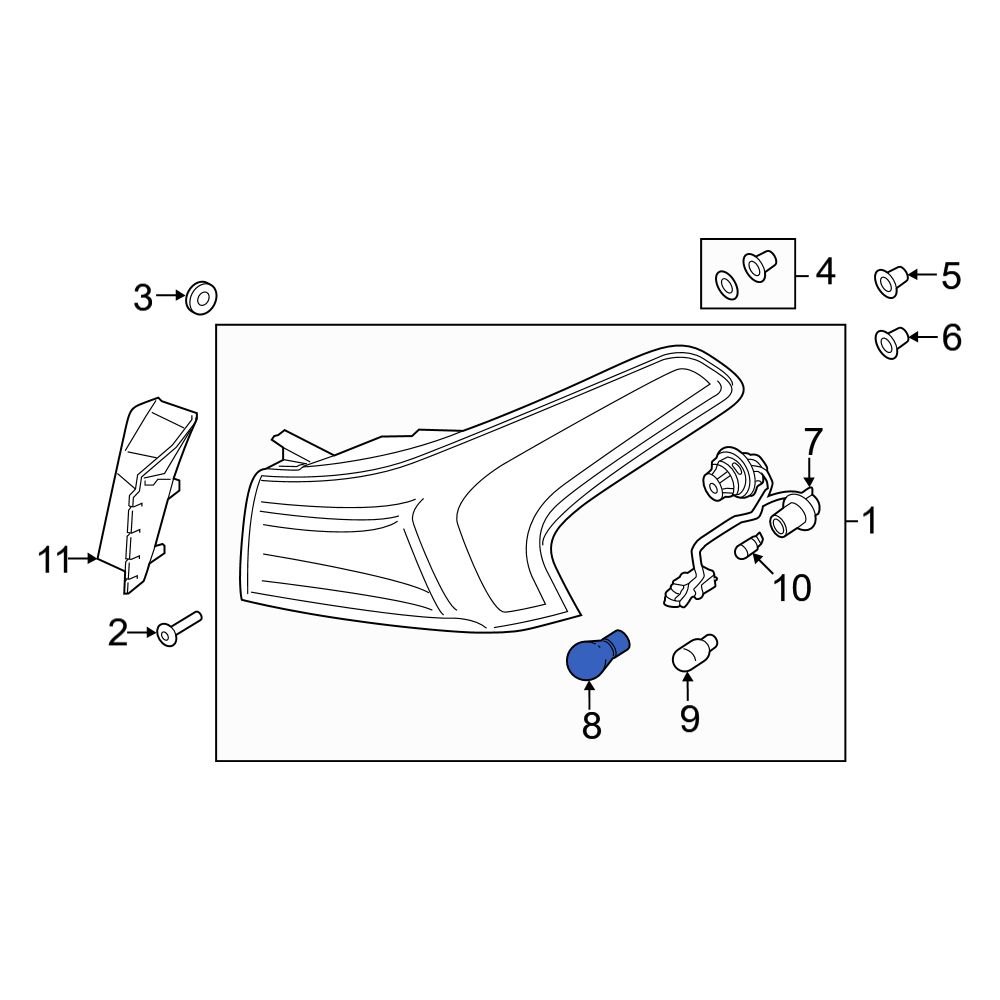 Hyundai OE 1864421058L - Rear Tail Light Bulb