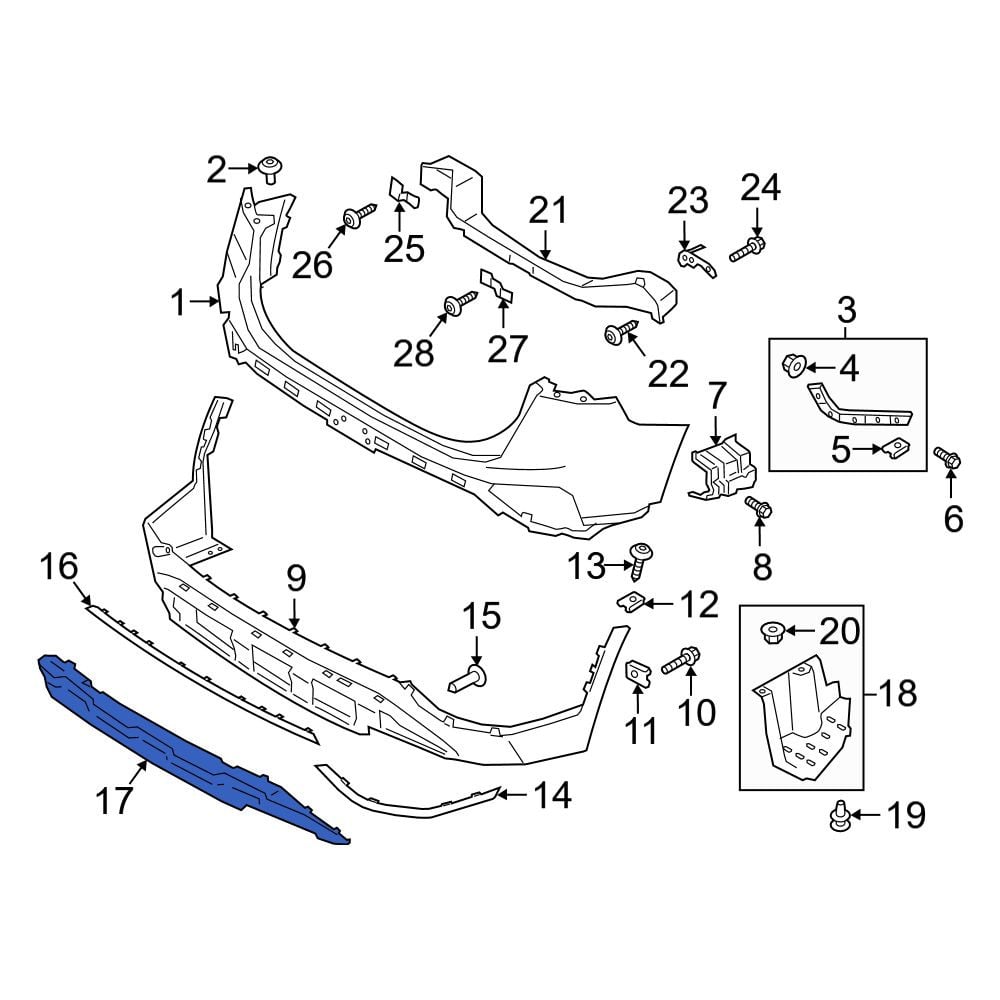 Hyundai OE 86671S2000 - Rear Bumper Cover Spacer Panel