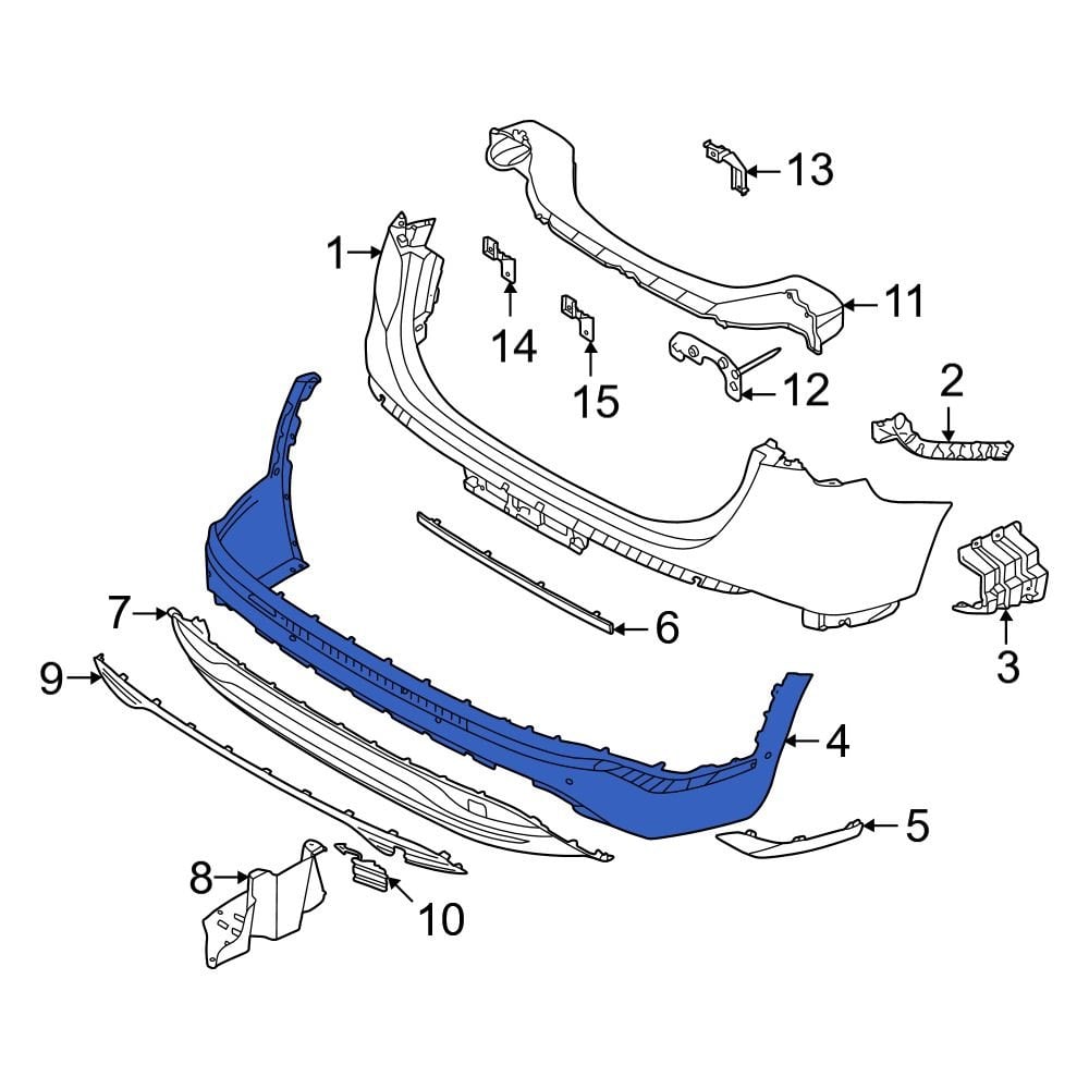 Hyundai OE 86650S1500 - Rear Lower Bumper Cover