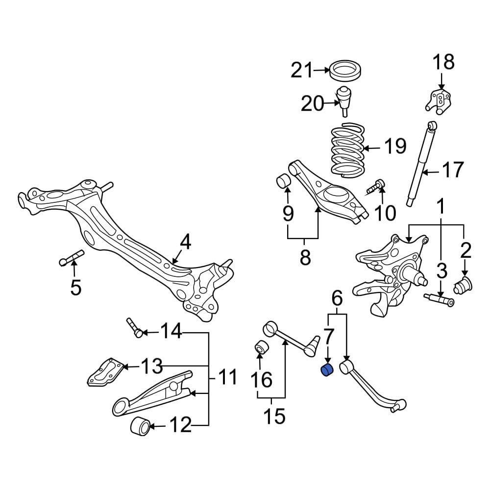Hyundai OE 545844D000 - Front Forward Suspension Control Arm Bushing