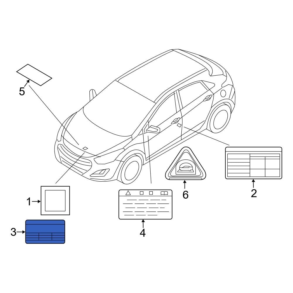Hyundai OE 97699A6200 - A/C System Information Label
