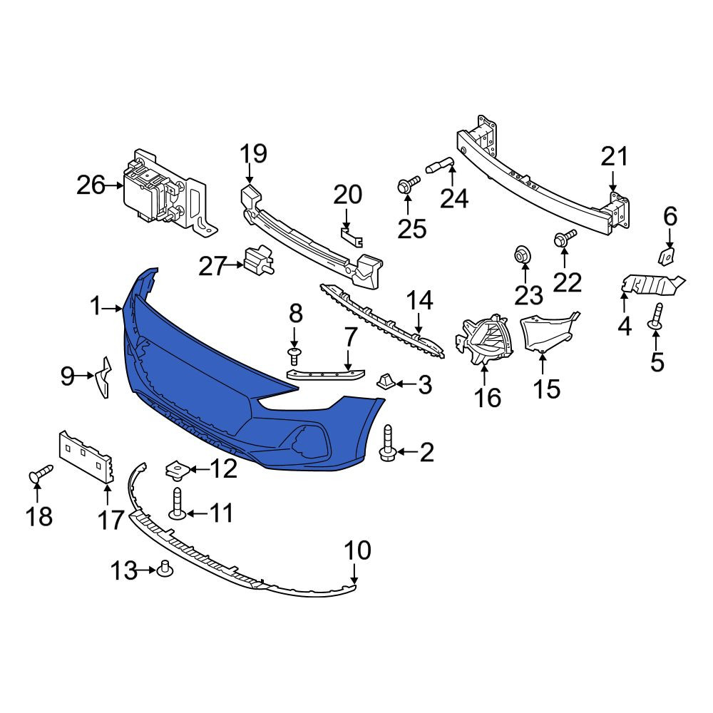 Hyundai OE 86511G3000 - Front Bumper Cover