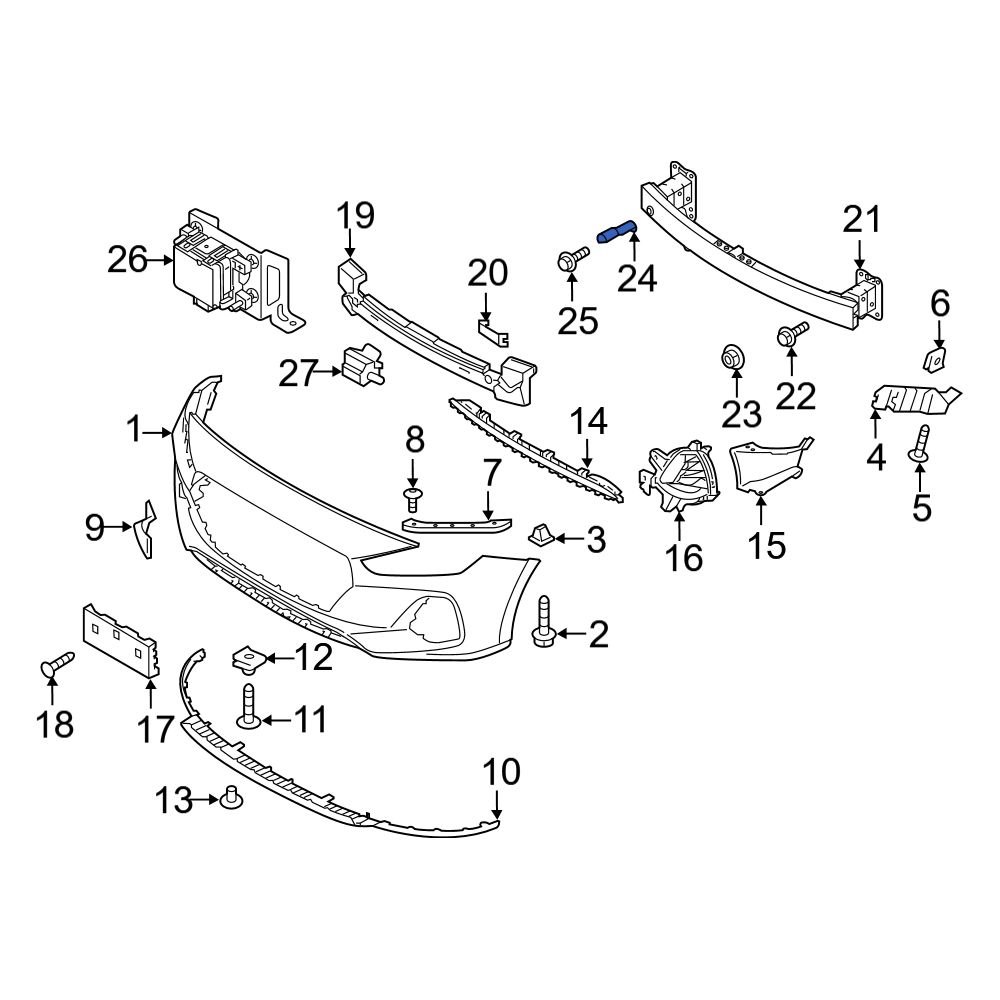 Hyundai OE 86556F2000 - Bumper Impact Bar Bracket