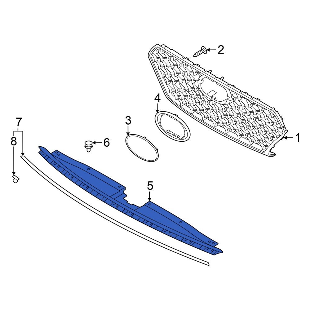 Hyundai OE 86362G3000 - Front Radiator Support Access Cover