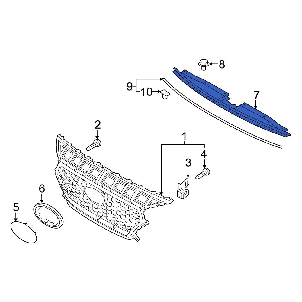 Hyundai OE 86362G3000 - Front Radiator Support Access Cover