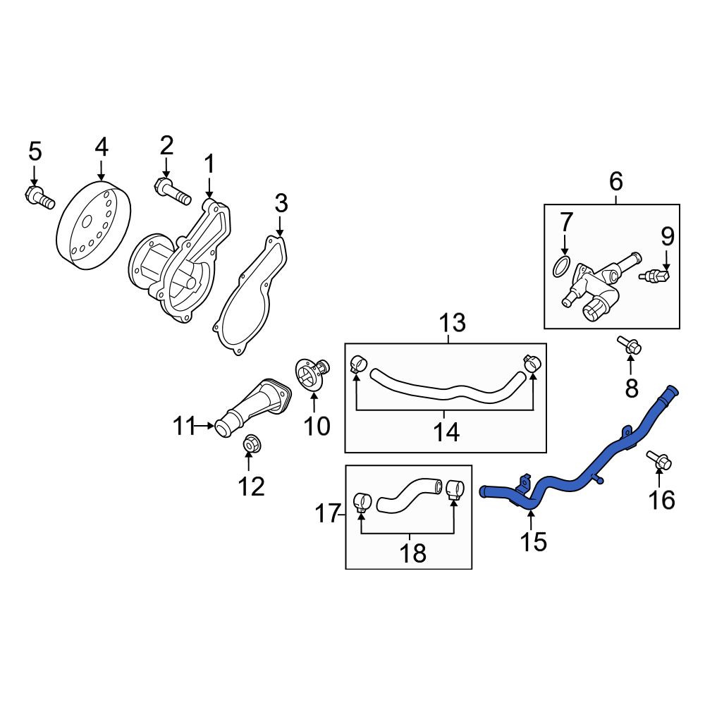 Hyundai OE 254572E000 - Engine Coolant Pipe