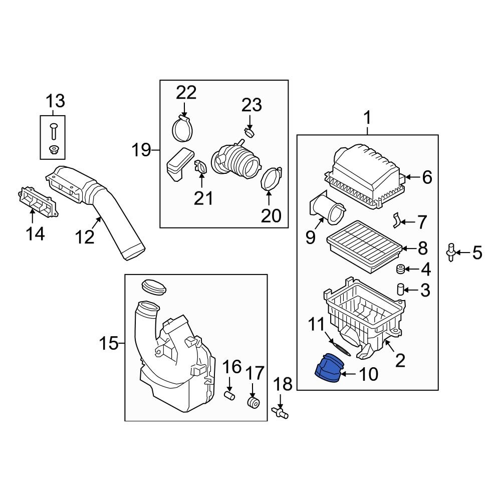 Hyundai OE 28116F2100 - Engine Air Intake Hose Adapter