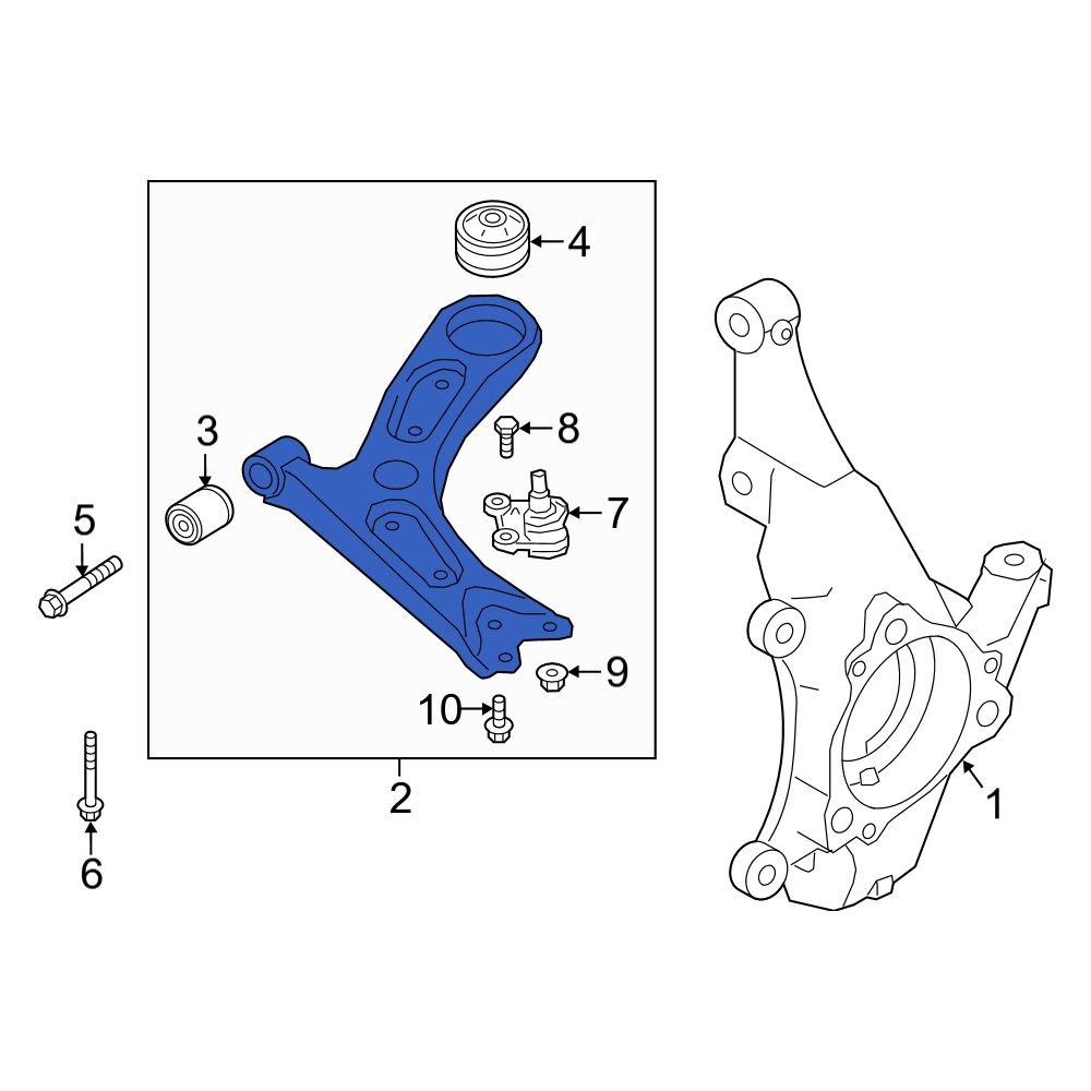 Hyundai OE 54501F2AA0 - Front Right Suspension Control Arm