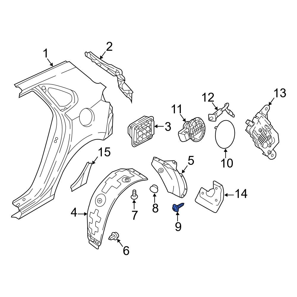 Hyundai OE 1249306207B - Rocker Panel Molding Screw