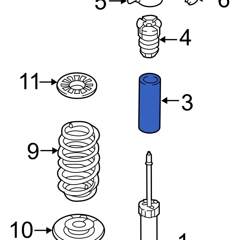 Hyundai OE 55316F2000 - Rear Suspension Shock Absorber Bellows